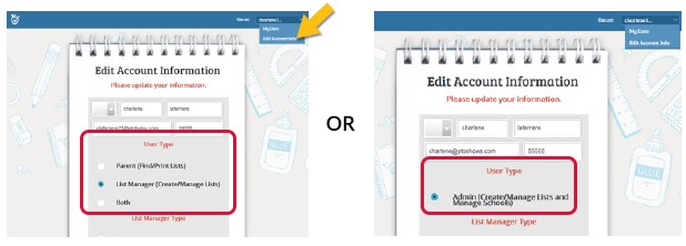 TeacherLists FAQ: Difference between List Manager and List Admin